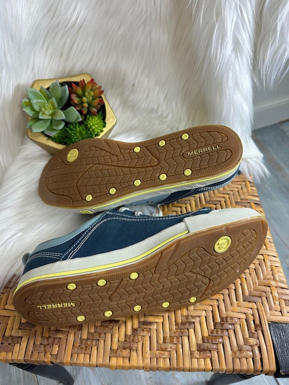 MERRELL Rant Blue Wing Stitched Canvas Sneakers Shoes… - Gem