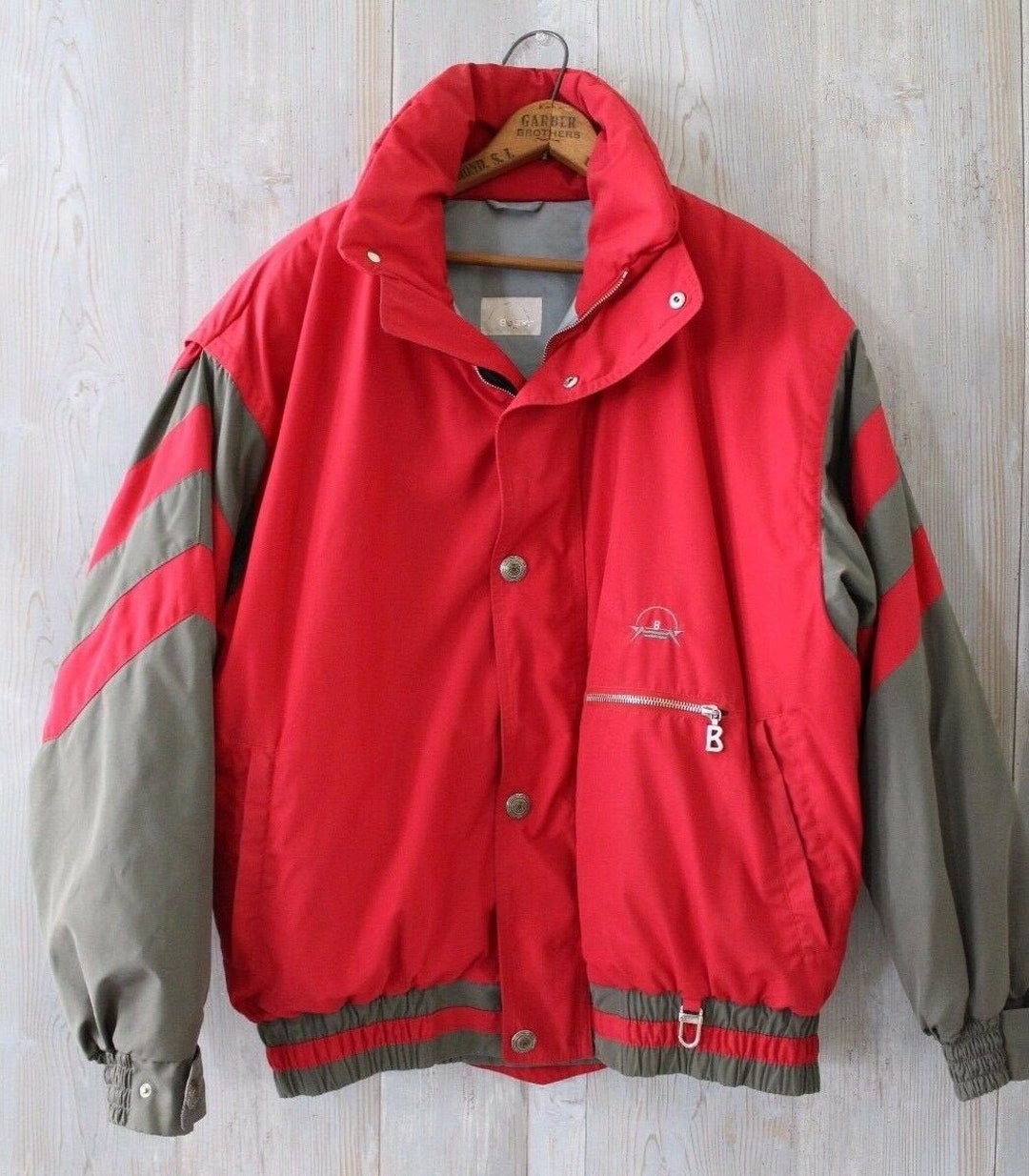 Retro BOGNER Red & Gray Puffer SKI JACKET Gorpcore Coat 38 - Etsy