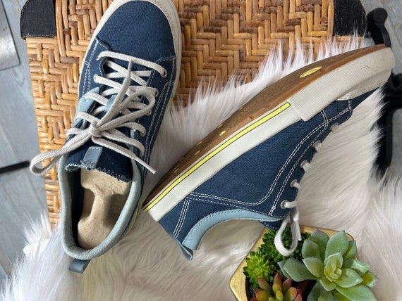 MERRELL Rant Blue Wing Stitched Canvas Sneakers Shoes… - Gem