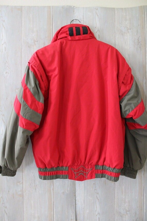 Retro BOGNER Red & Gray Puffer SKI JACKET Gorpcore Co… - Gem