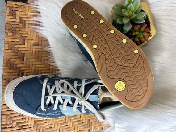 MERRELL Rant Blue Wing Stitched Canvas Sneakers Shoes… - Gem