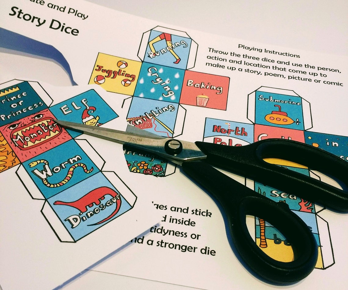 Digital Download Story Dice Game to Make and Play PDF - Etsy