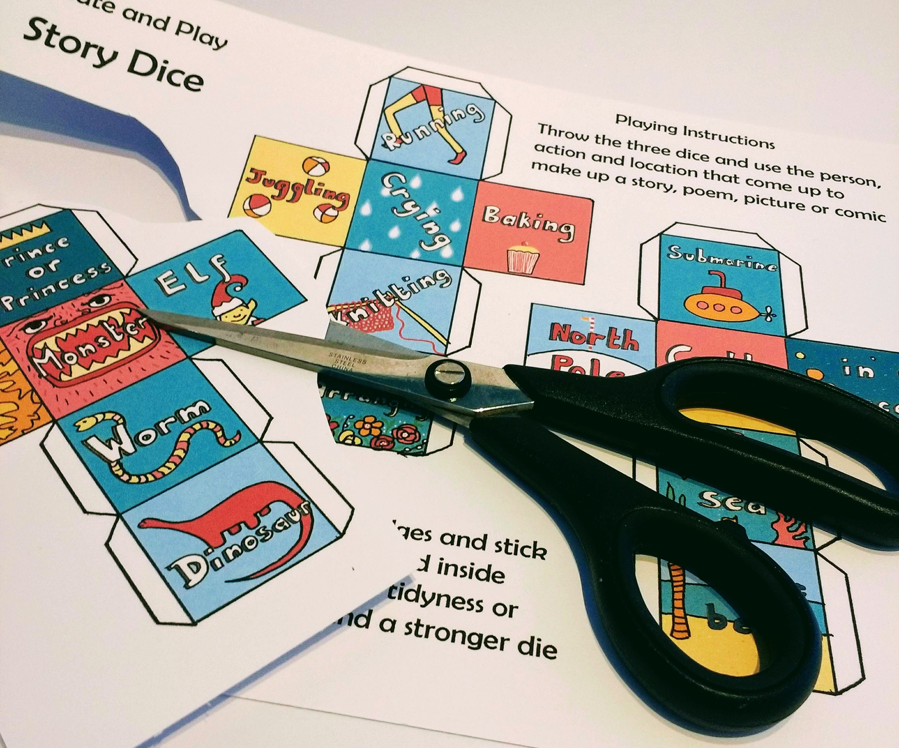 Digital Download Story Dice Game to Make and Play PDF - Etsy