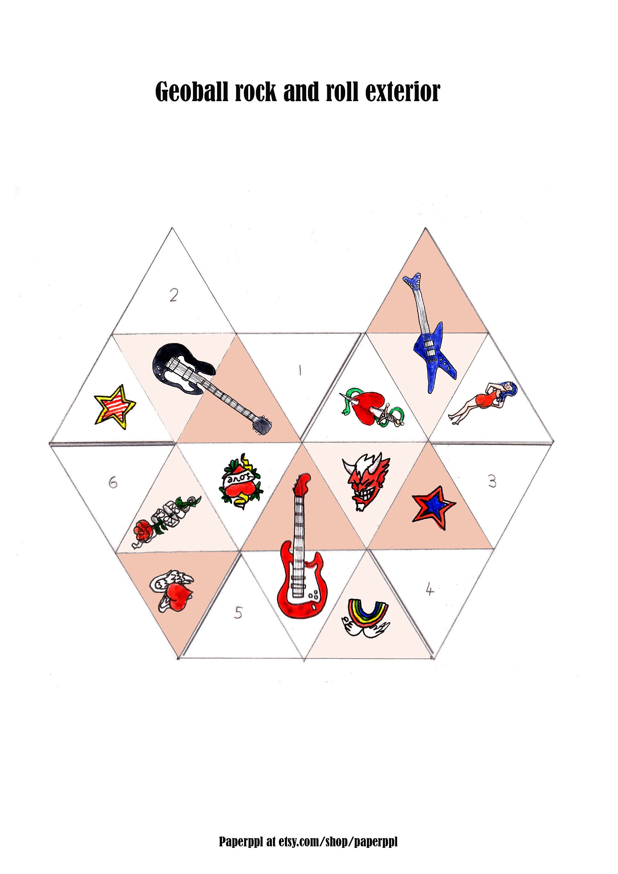 Digital Download Geoball Paper Bowl Origami Kit Rock Star - Etsy