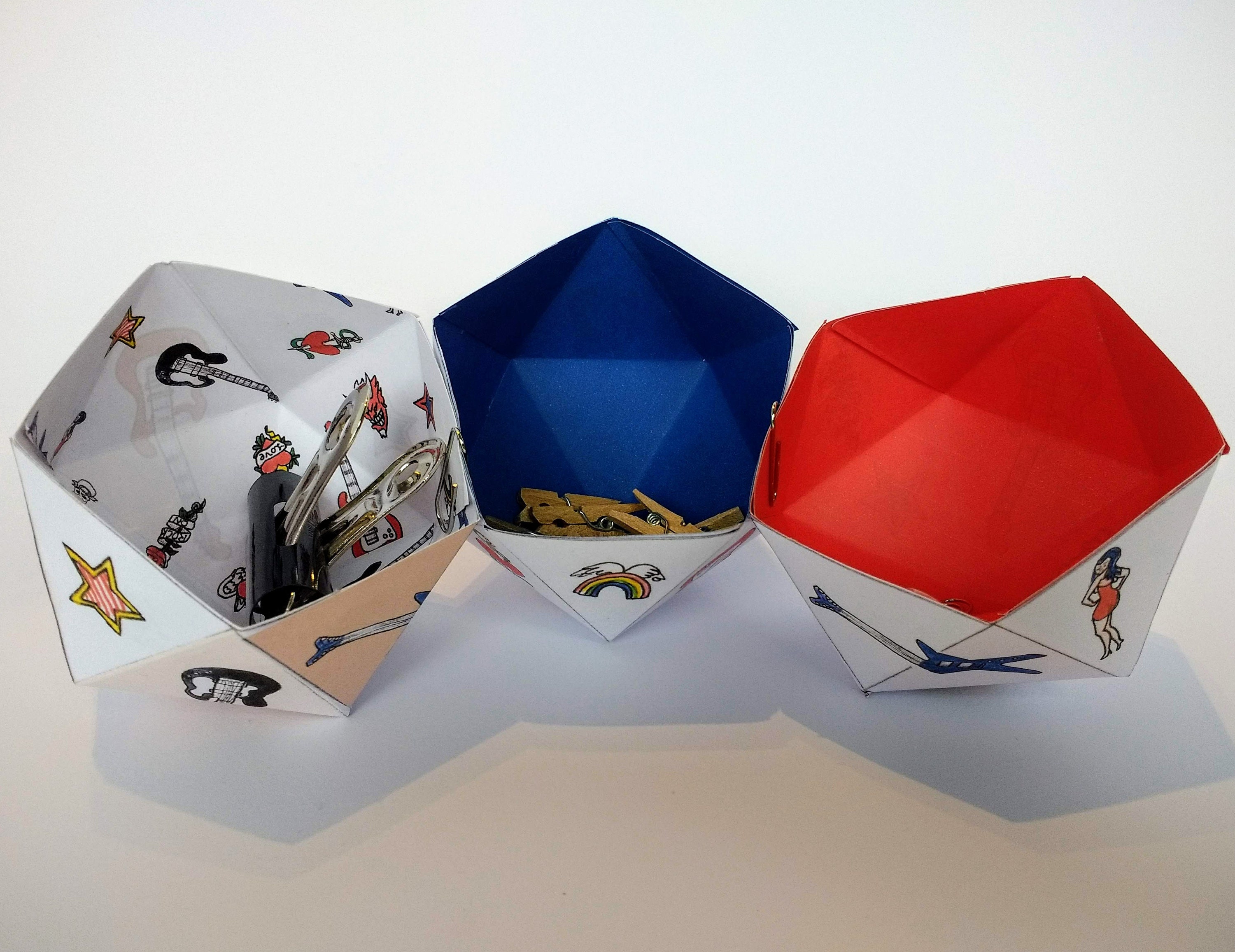 Digital Download Geoball Paper Bowl Origami Kit Rock Star - Etsy