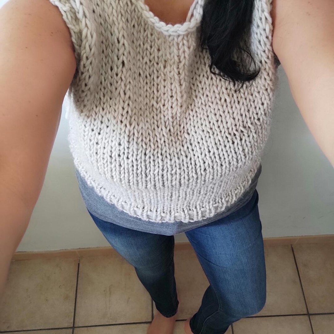 Emma the Vest by Piera Romeo / Gilet / Top / Slipover / Oatmeal Color ...
