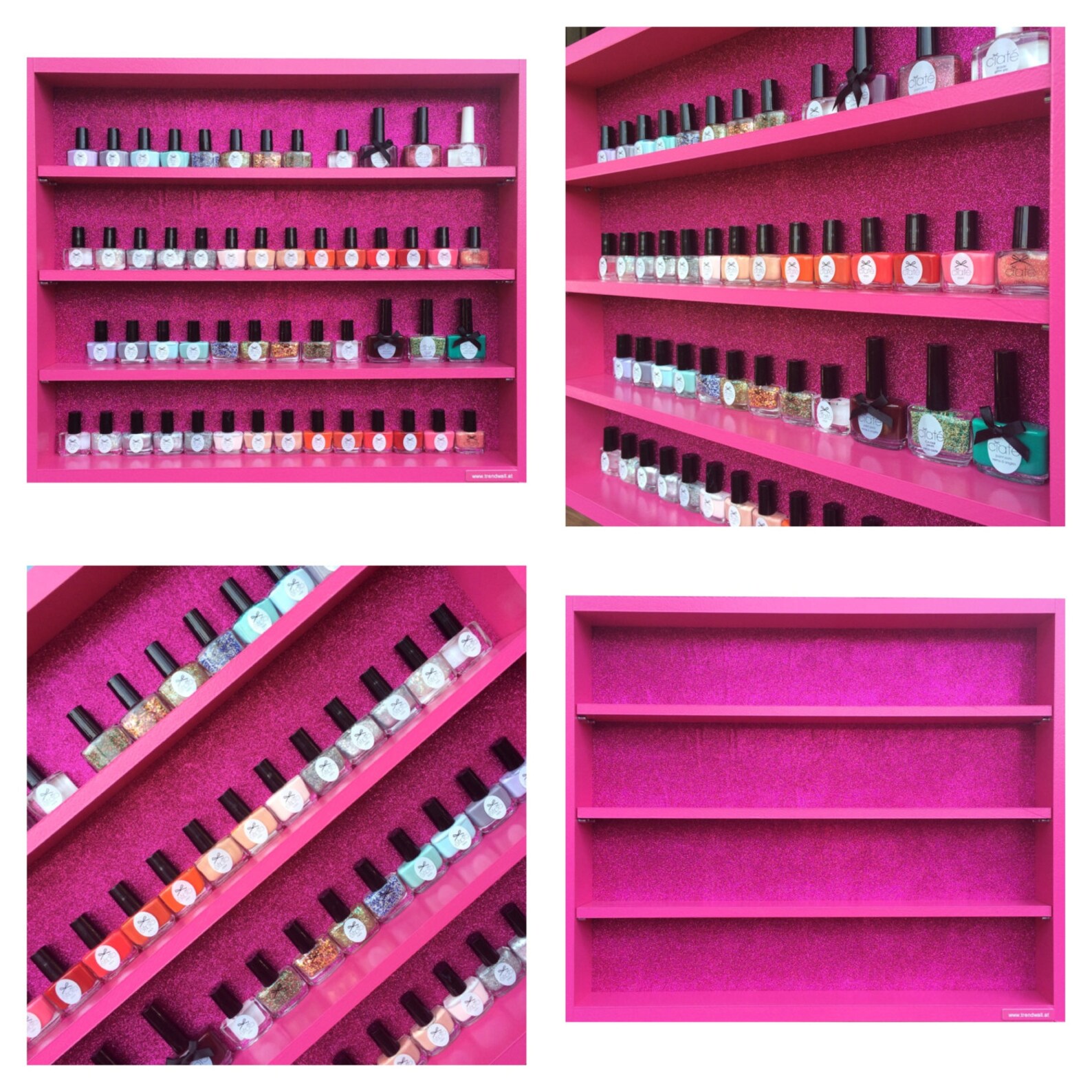 Small Nailpolishrack Nailpolishwall Nailpolishstorage Pink With ...