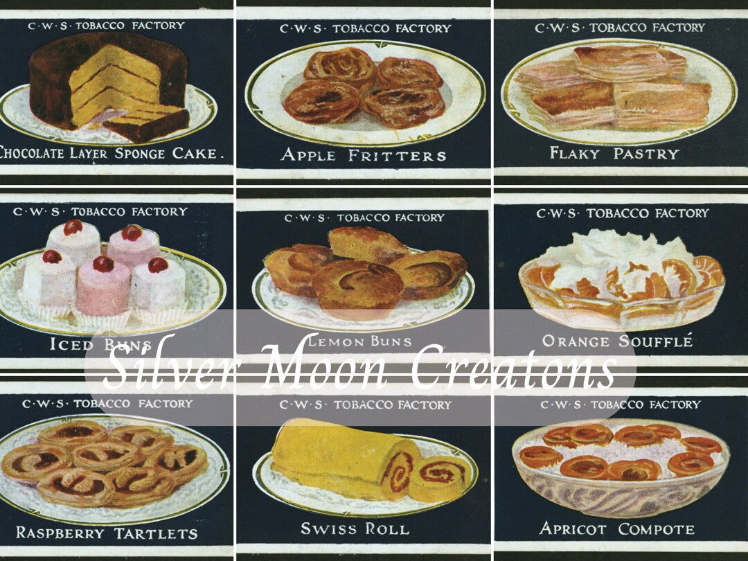 CWS Tobacco Factory Bakery and Cooking Cigarette Cards - Etsy