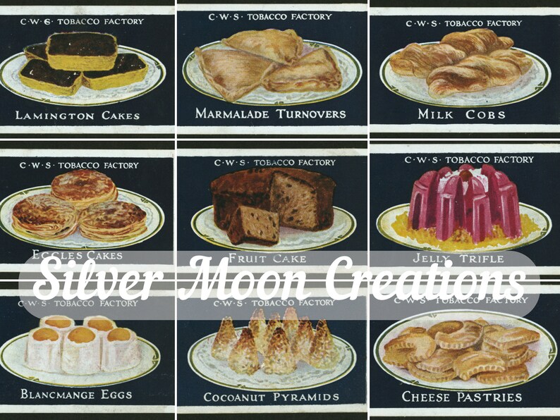 CWS Tobacco Factory Bakery and Cooking Cigarette Cards - Etsy
