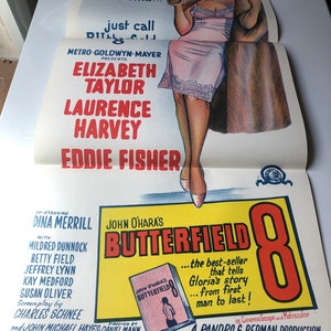 Rare, Original Butterfield 8 Movie Poster Daybill, Elizabeth Taylor ...