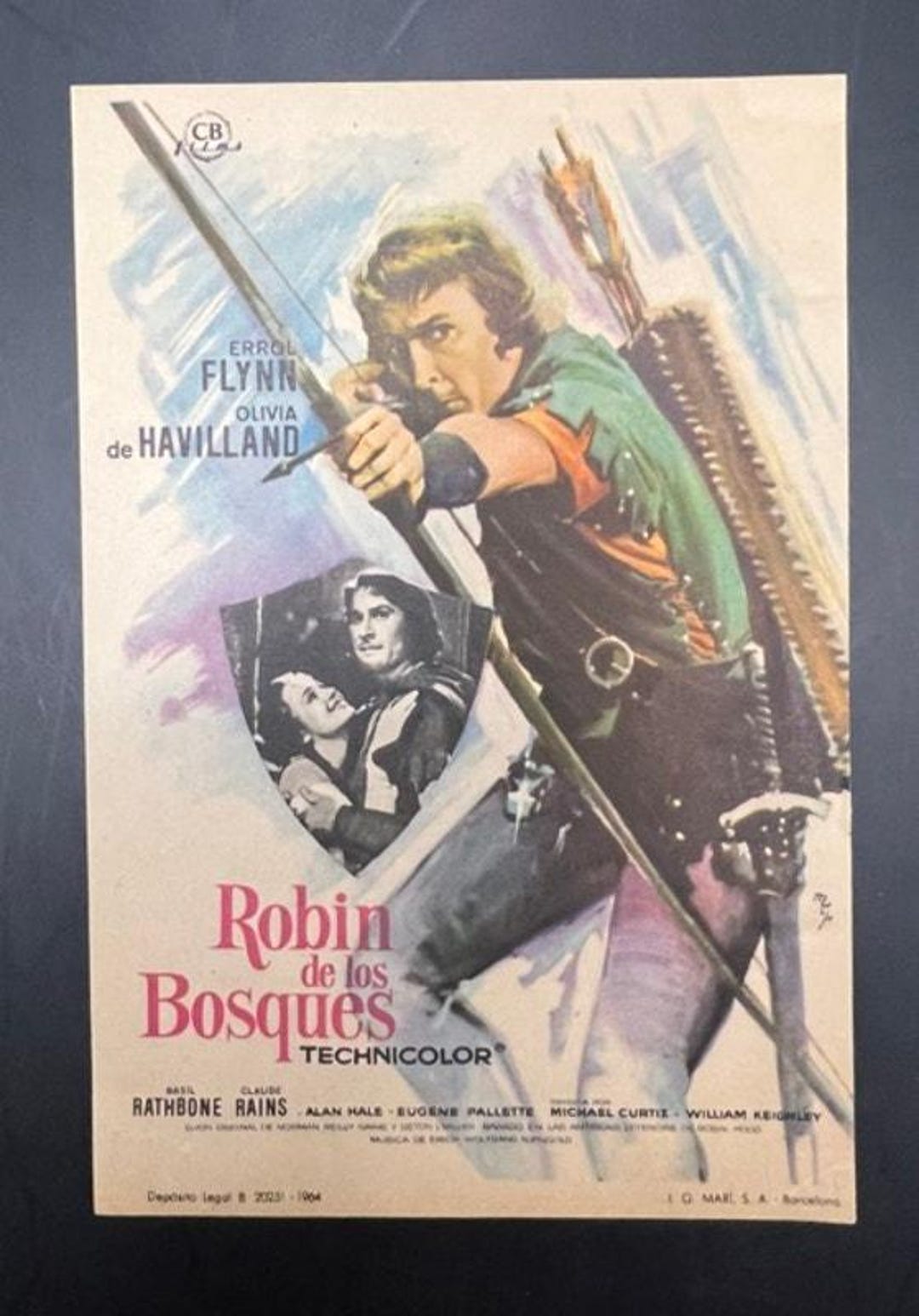 1964 Spanish Adventures of Robin Hood Movie Herald Handout Errol Flynn ...