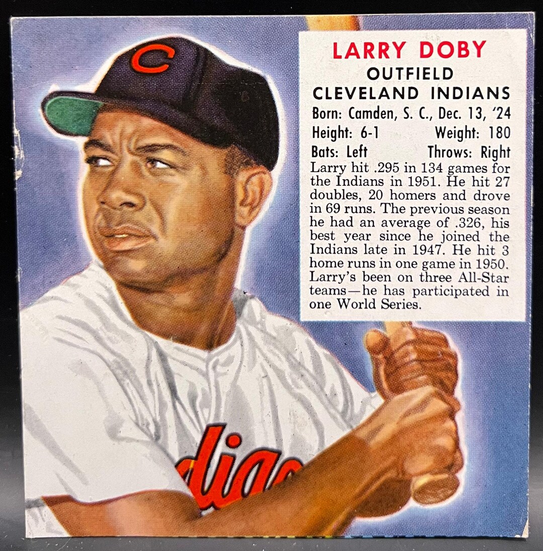 1952 Red Man Larry Doby Cleveland Indians Card HOF Cleveland Guardians ...