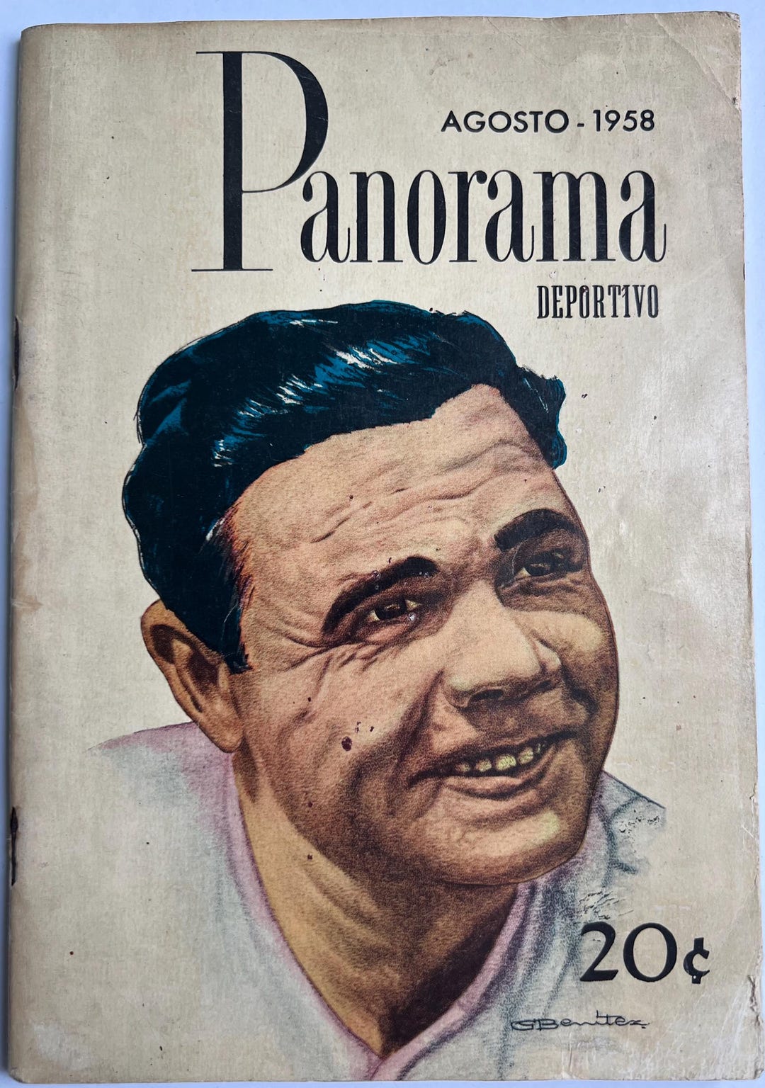 Super Rare Cuban 1958 Panorama Babe Ruth Magazine the Great Bambino ...