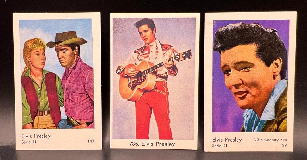 2 1950's Jenkki Dutch Gum Elvis Presley Cards Rockabilly the King TCB ...