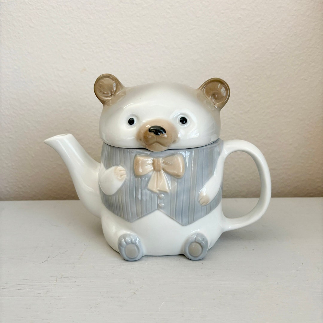 Vintage Hanni Teddy Bear Teapot: 1970s Japan Porcelain - Etsy