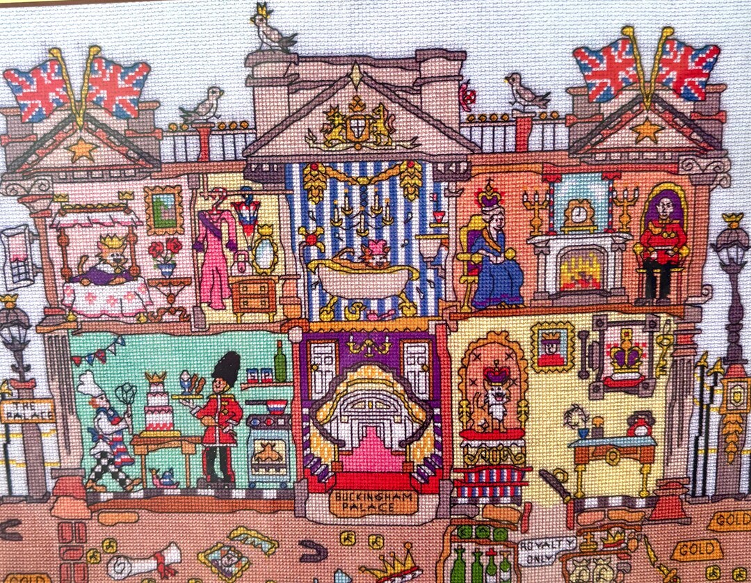 Bothy Threads Counted Cross Stitch Embroidery Kit Cut Thru' Buckingham Palace London United ...