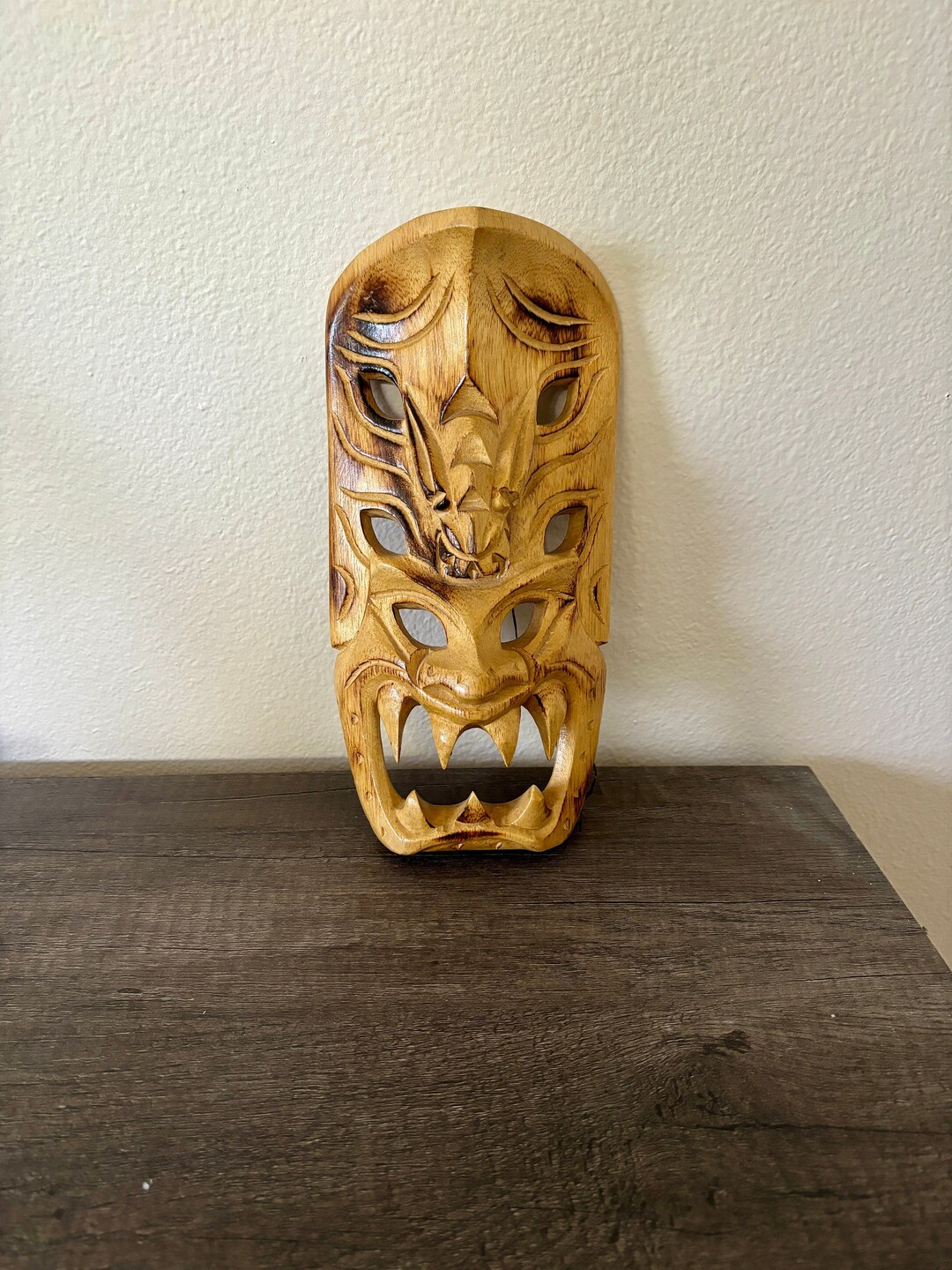 Tiki Wood Mask Wall Decor Tiki Bar Tropical Decor - Etsy