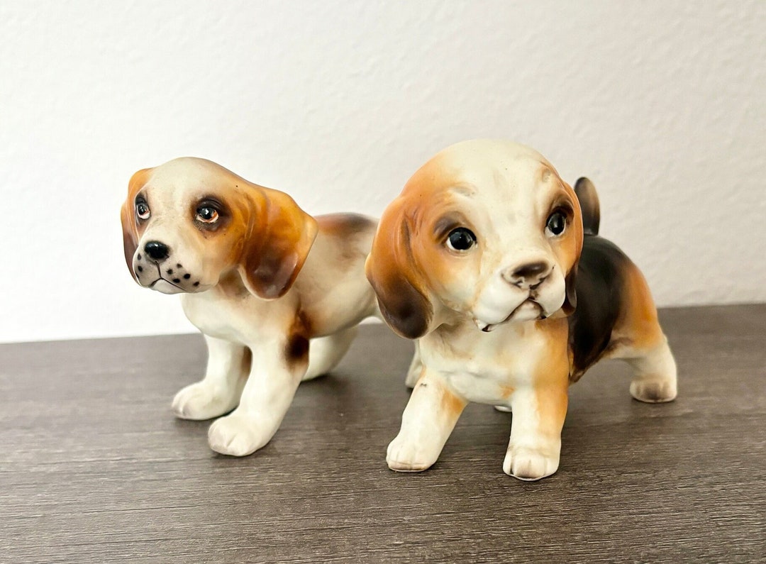Vintage Beagle Puppy Dog Figurines Mid Century Japan Set of 2 - Etsy