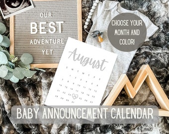 Pregnancy Announcement Calendar - Etsy