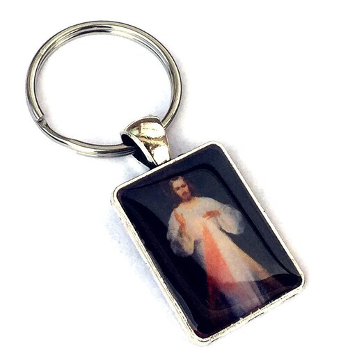 Divine Mercy Jesus Key Chain - Etsy