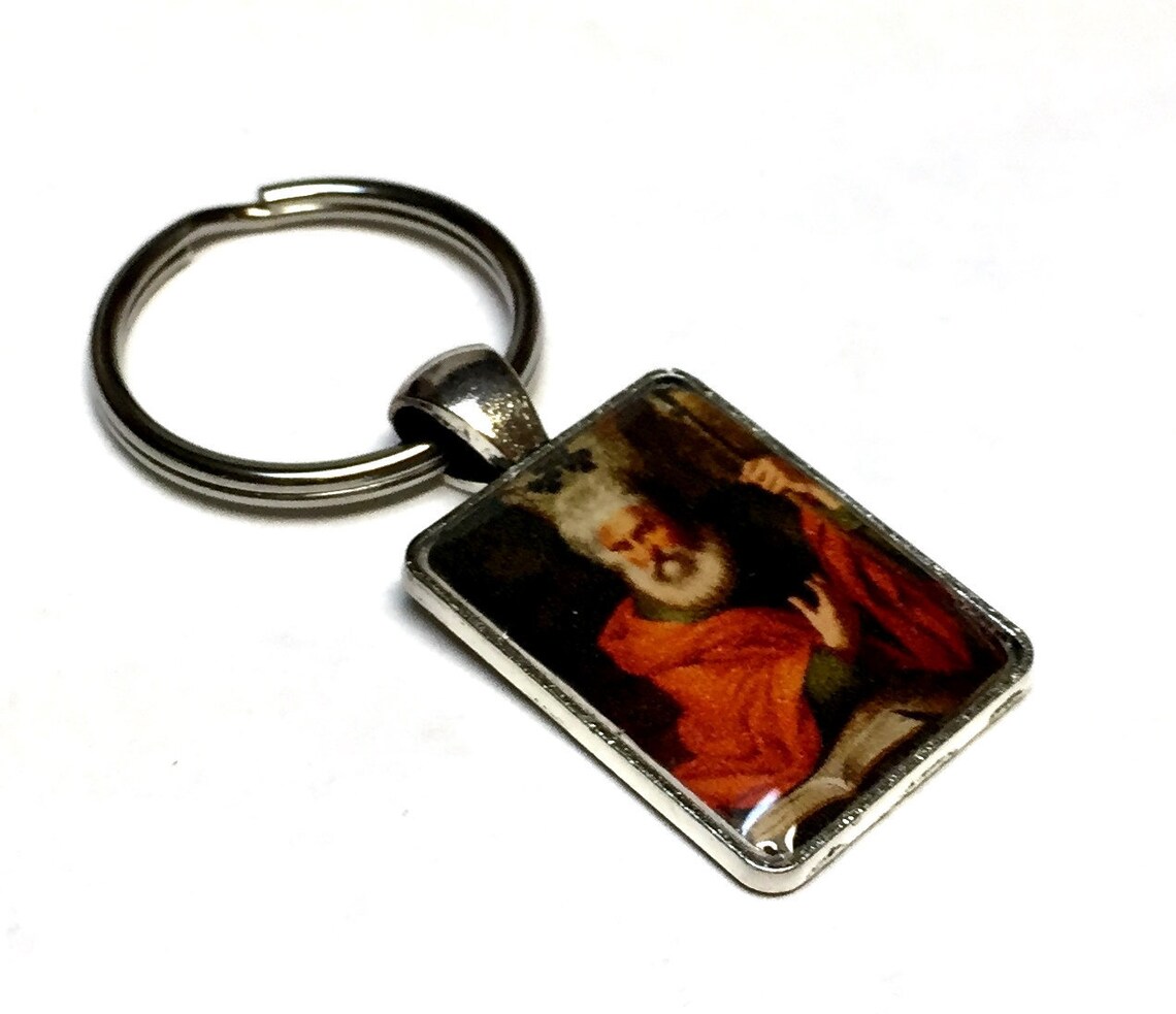 Saint Thomas the Apostle Key Chain Patron of Architects - Etsy