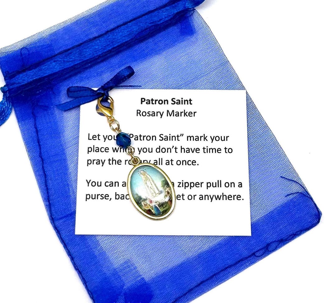 Our Lady of Fatima Rosary Marker/zipper Pull/stitch Marker - Etsy
