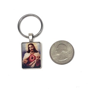 Sacred Heart of Jesus Key Chain - Etsy