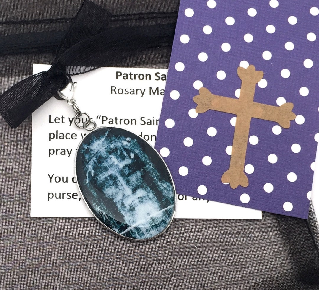 Large Shroud of Turin/holy Face of Jesus Medal/rosary Marker/zipper ...