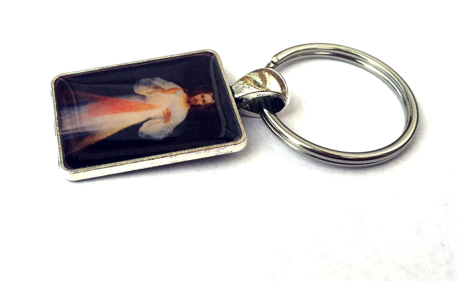 Divine Mercy Jesus Key Chain - Etsy