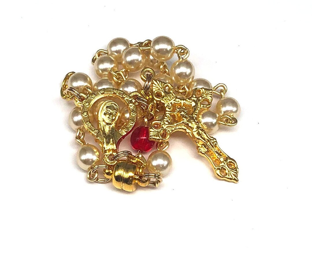 Divine Mercy Auto Rosary/car Catholic Rosary 2 Decades With Fleur-de ...