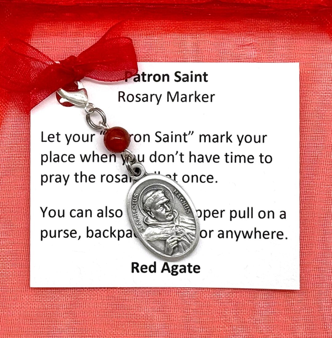 Saint Albertus Magnus/st. Albert the Great Rosary Marker/zipper Pull ...