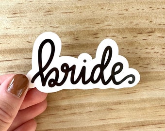 Bride Sticker Waterproof Vinyl Stickers Wedding Bridesmaid - Etsy
