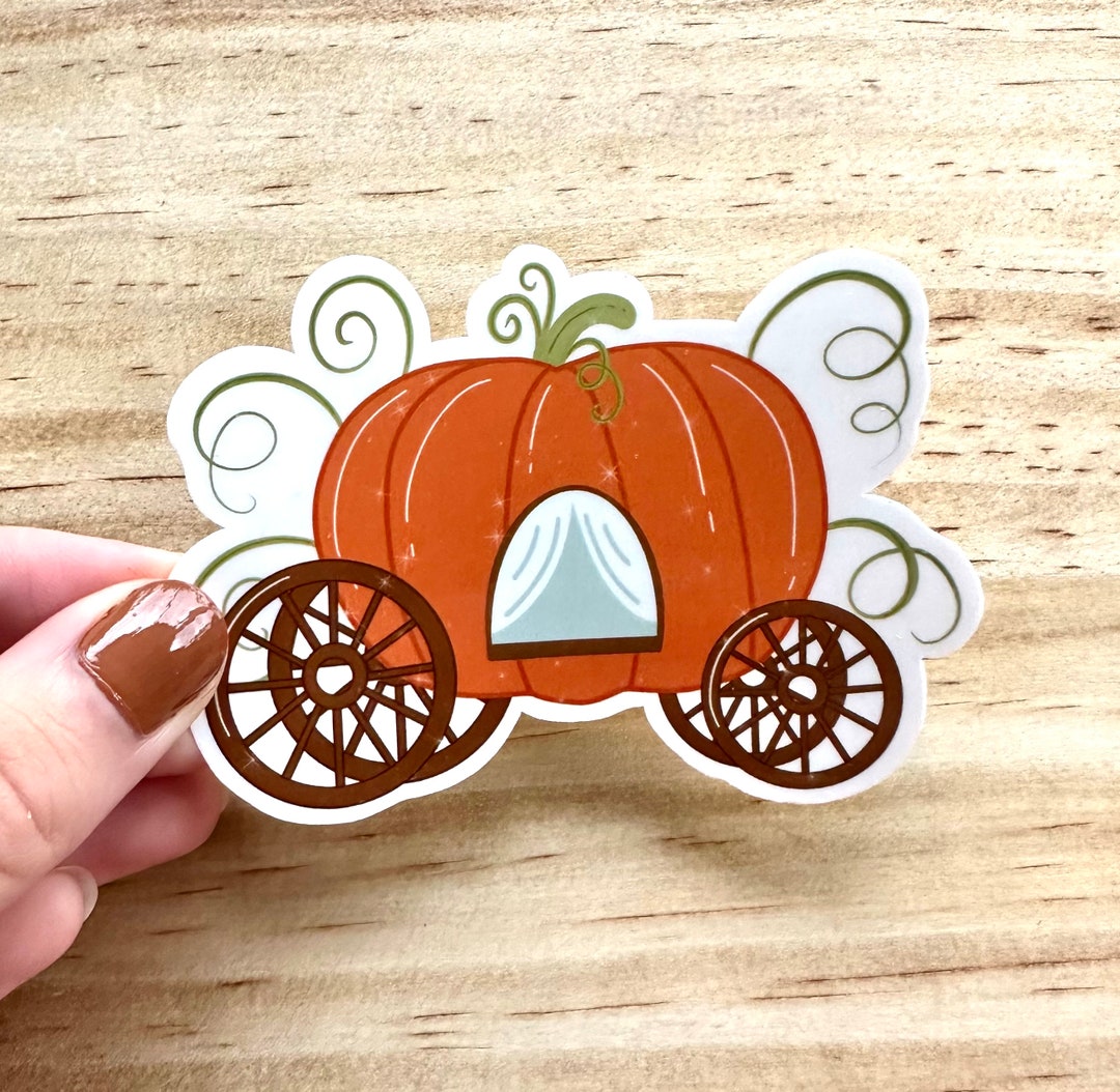 Pumpkin Carriage Sticker Cinderella Coach Fall Sticker - Etsy