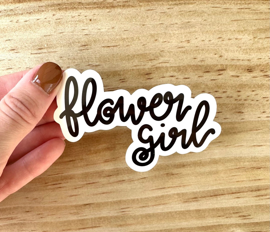 Flower Girl Sticker Bridal Party Gift Bridesmaid Proposal - Etsy
