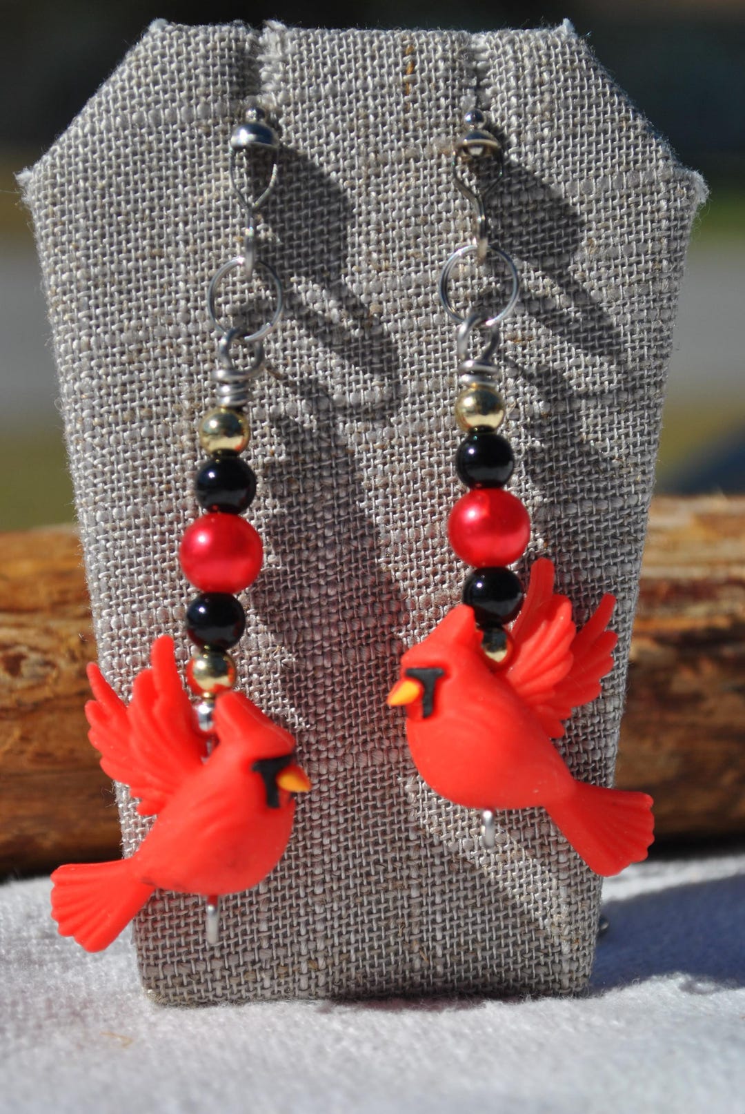 Red Cardinal Chain Pull Set: Handcrafted Bird Themed Home Décor - Etsy