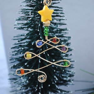 Custom Christmas Tree Ornament; Wire Tree Ornament; Gift Charm; Present ...
