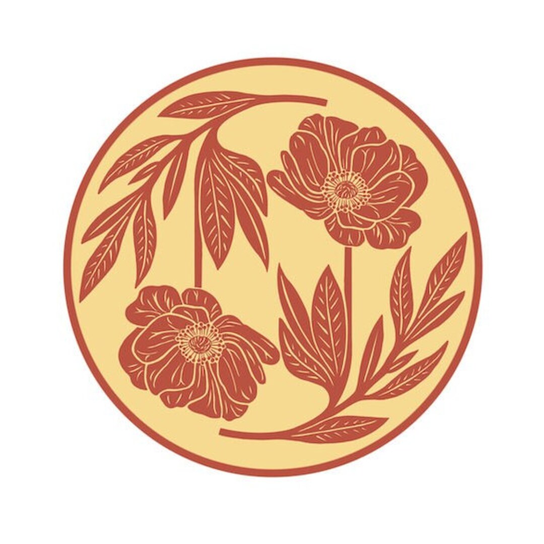 Flower Yin Yang Vinyl Sticker - 3x3 Circle Flower Sticker - Nature ...