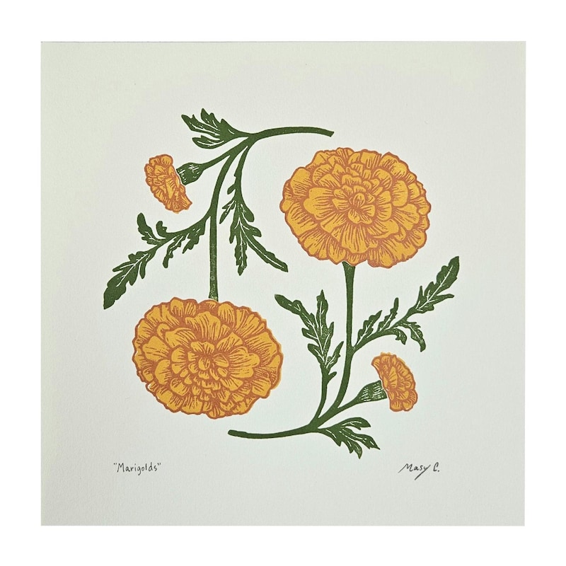 Marigold Print - Etsy