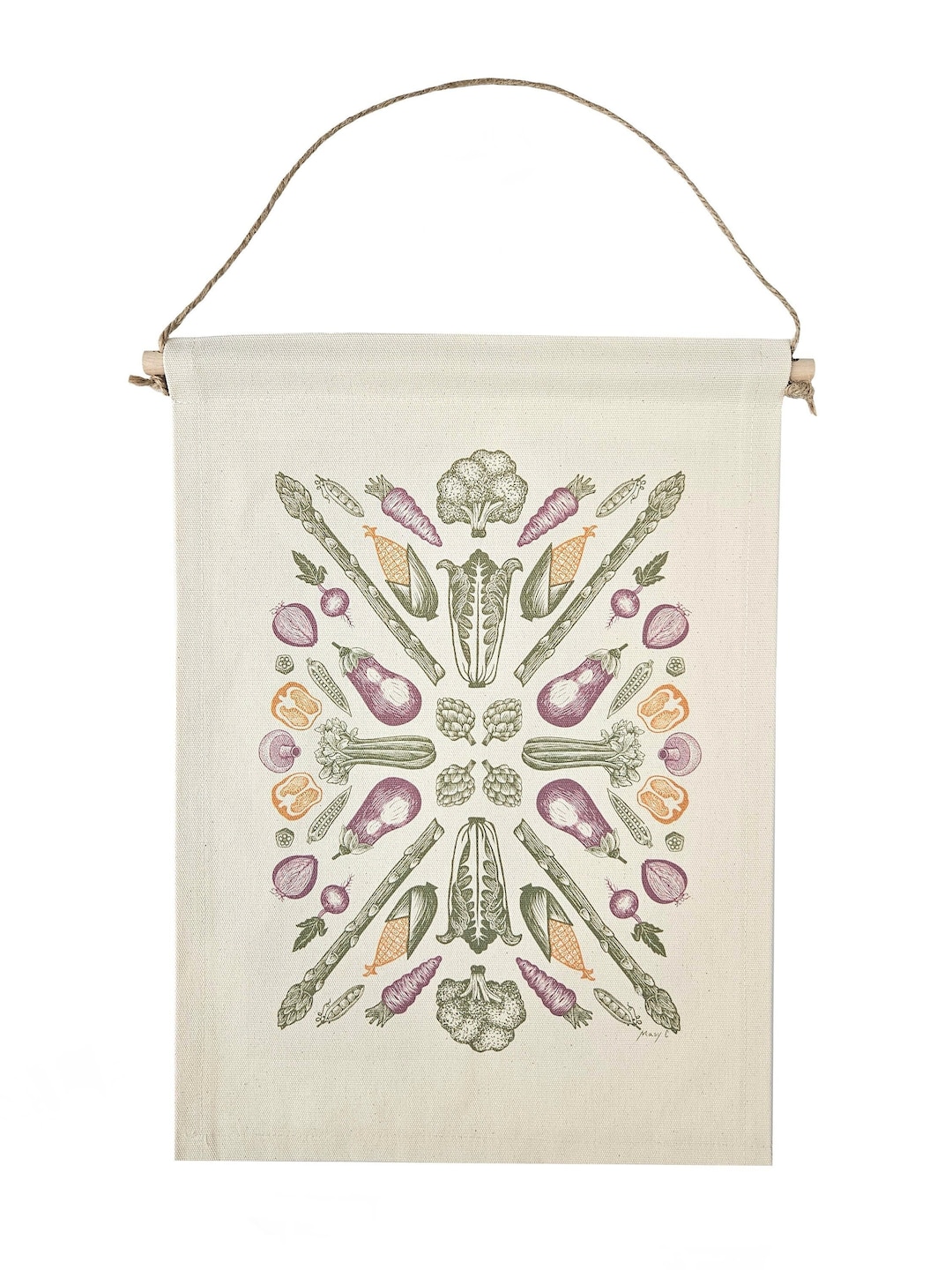 Vegetable Pattern Wall Hanging - Food Tapestry Wall Art - Kitchen Wall ...
