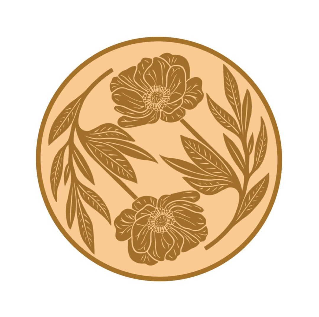 Floral Circle Vinyl Sticker - 2x2 Circle Sticker - Nature Vinyl Sticker ...