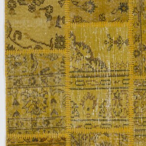 4' X 6' (122 X 183 Cm) Yellow Handmade Turkish Patchwork Rug - Etsy