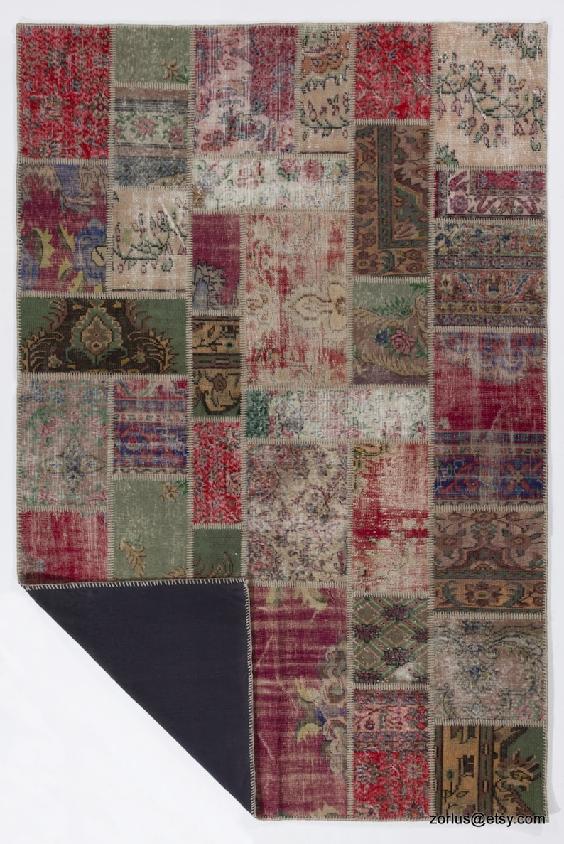 Handmade Turkish Patchwork Rug Natural & Undyed - Etsy