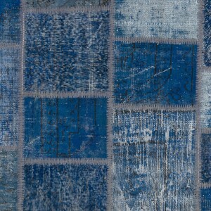 Round Blue Color Handmade Turkish Patchwork Rug, Circular - Etsy