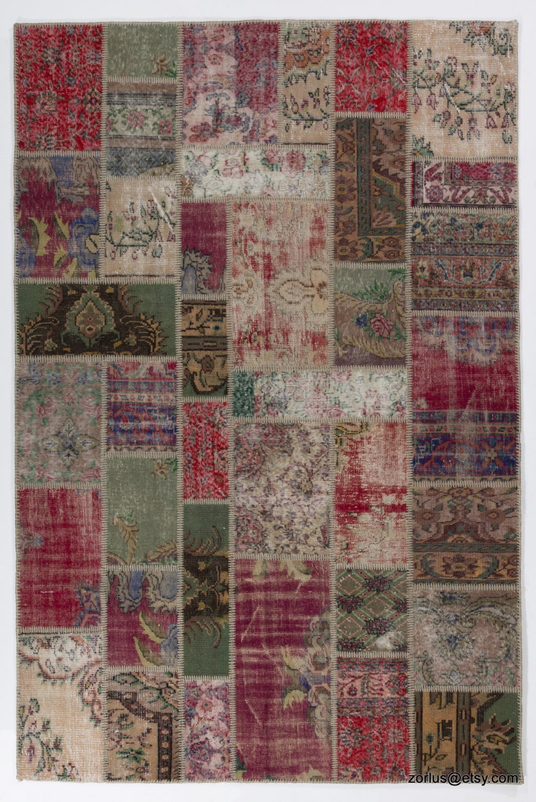 Handmade Turkish Patchwork Rug, Natural & Undyed - Etsy