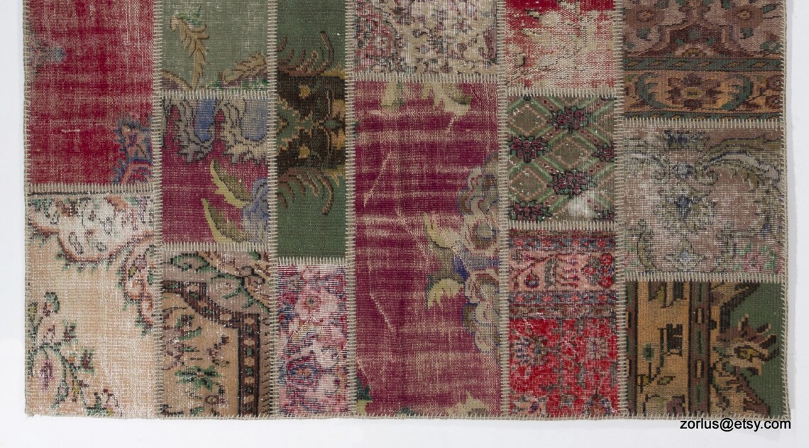 Handmade Turkish Patchwork Rug Natural & Undyed - Etsy