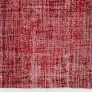 Red Overdyed Rug 6'4" X 9'5" (196 X 291 Cm) Turkish Handmade Rug, Red ...