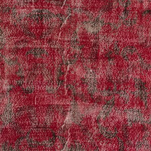 Red Overdyed Rug 5'3" X 8' (162 X 245 Cm) Handmade Vintage Turkish Rug ...