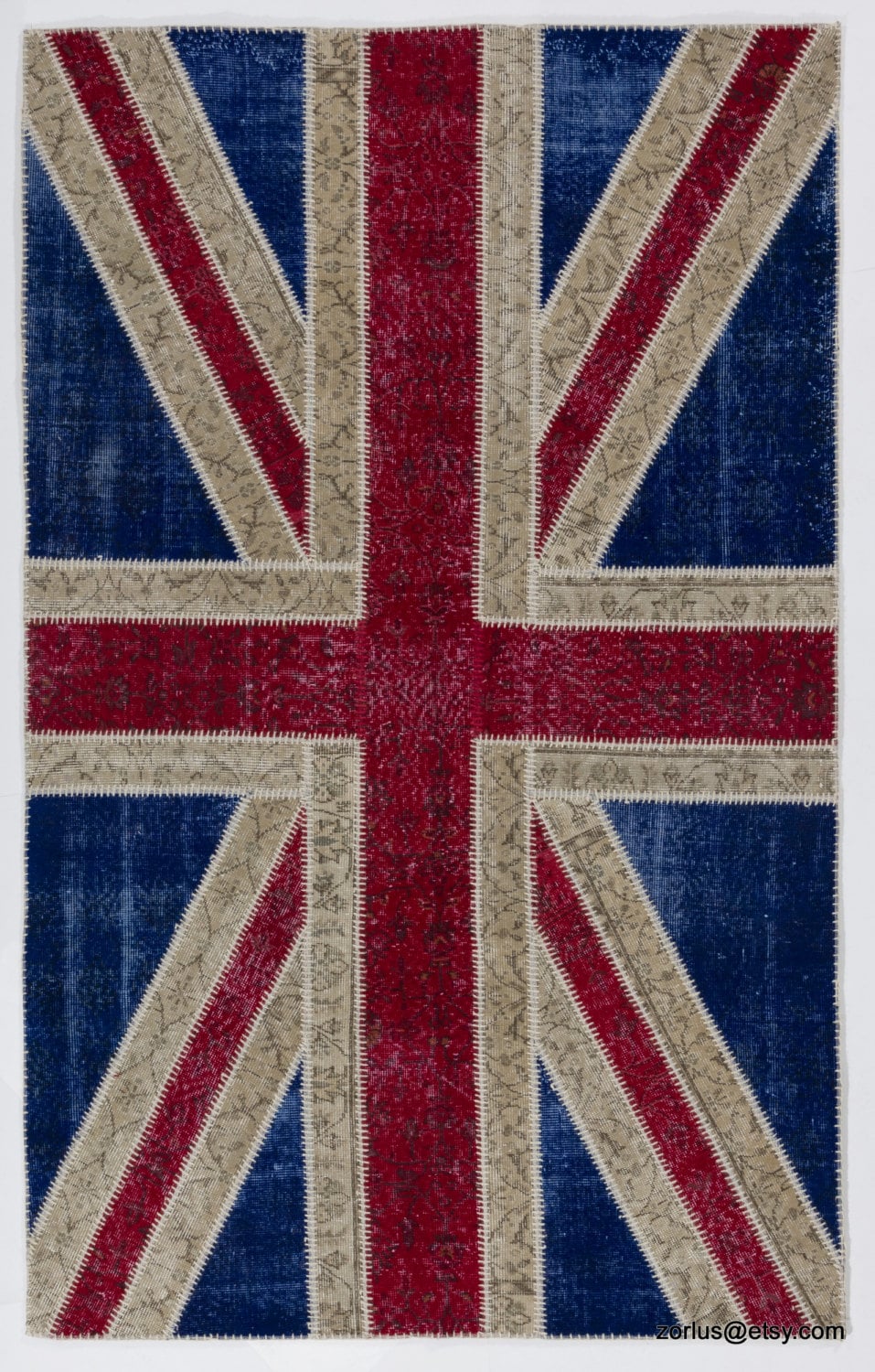 Union Jack British Flag Design Patchwork Rug Bright Colors - Etsy