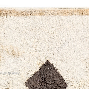 Beige Tulu Rug With Diamond Pattern, Vintage Bohemian Rug, Wool Medium ...