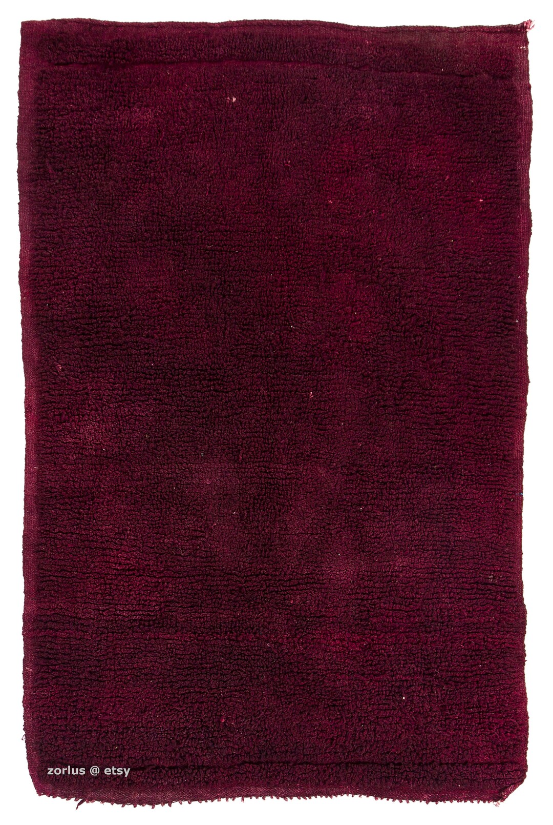 Burgundy Red Wool Rug: Vintage Bohemian Flokati, 3.6 X 5.9 Ft - Etsy